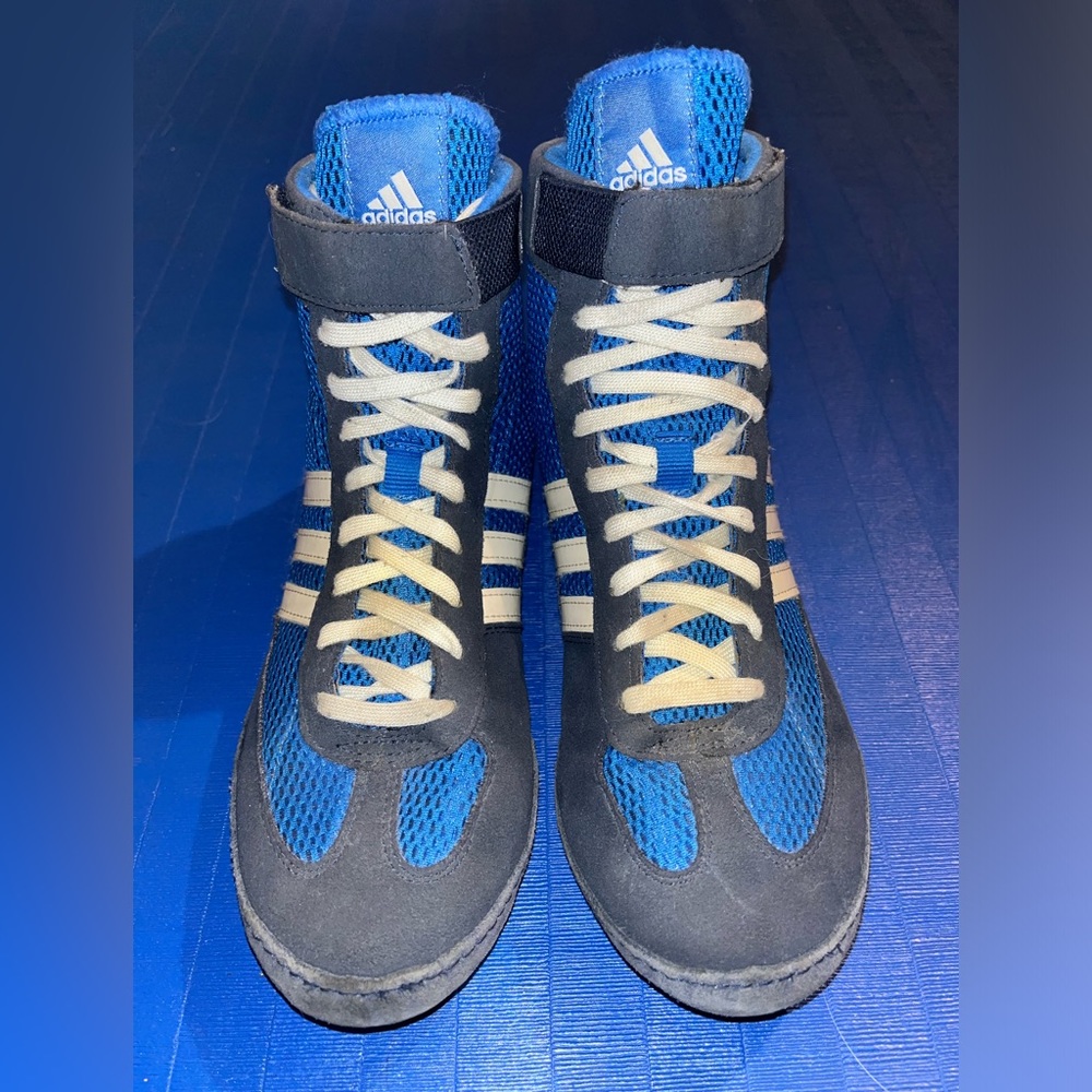 Adidas Blue Combat Speed 4 Wrestling Shoes - Gem